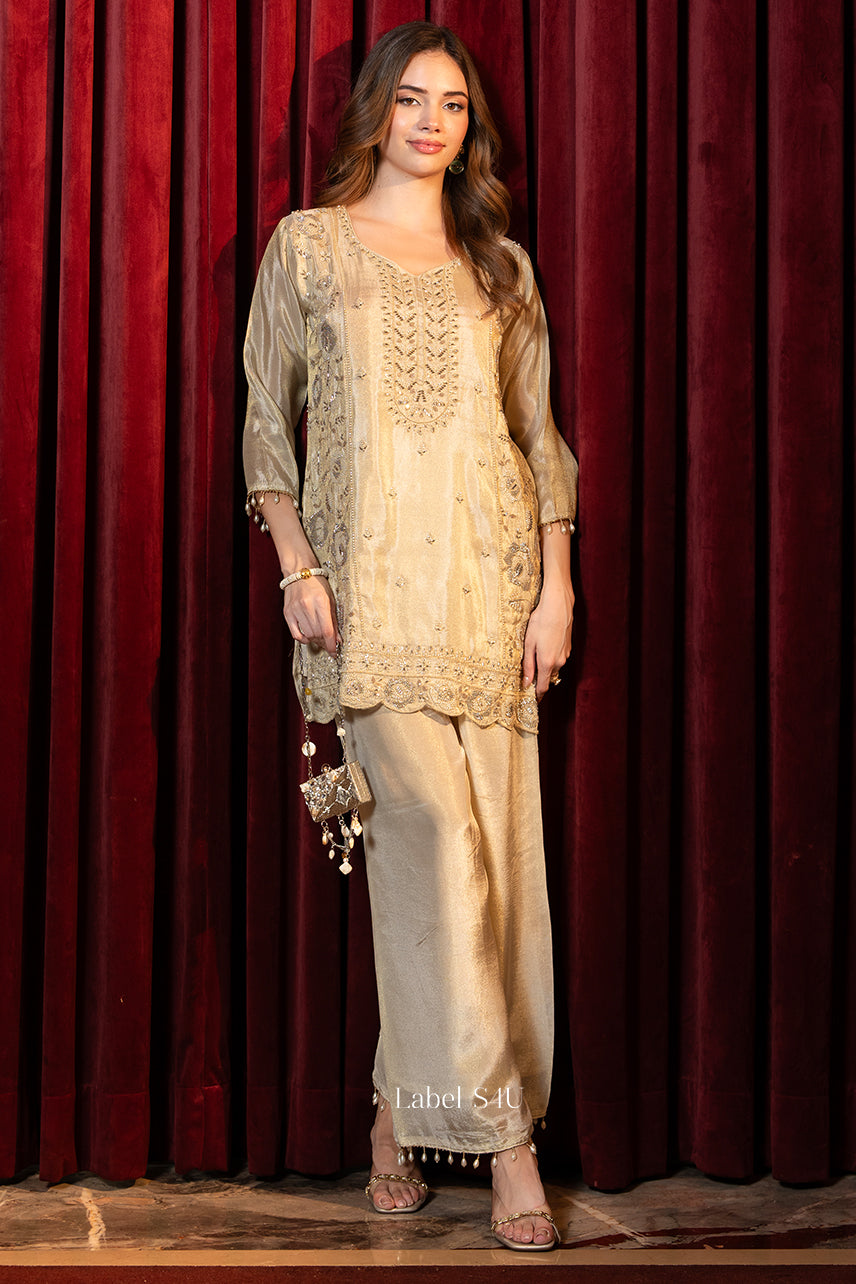 Vintage Gold Tissue Co-Ord Set – Label S4U