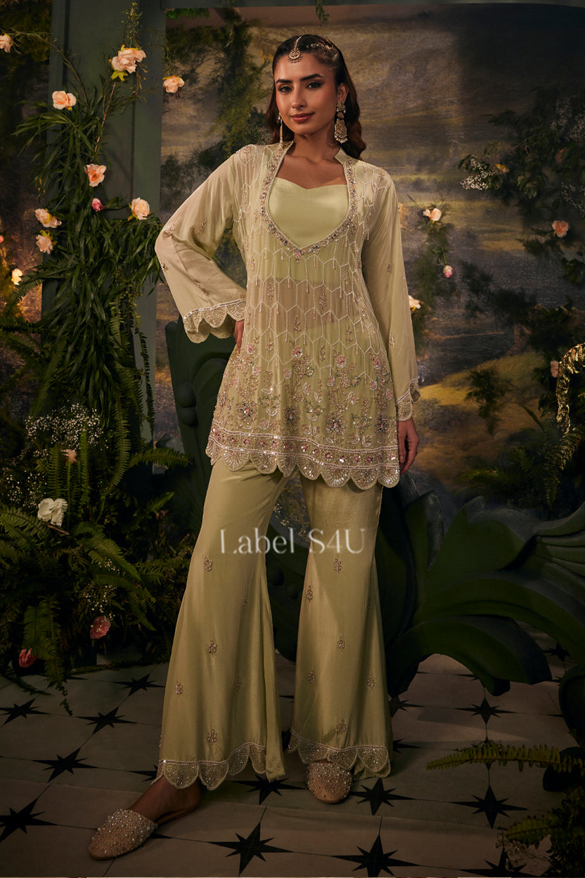 Noor-e-Pista Handwork-Co-ord Set – Label S4U