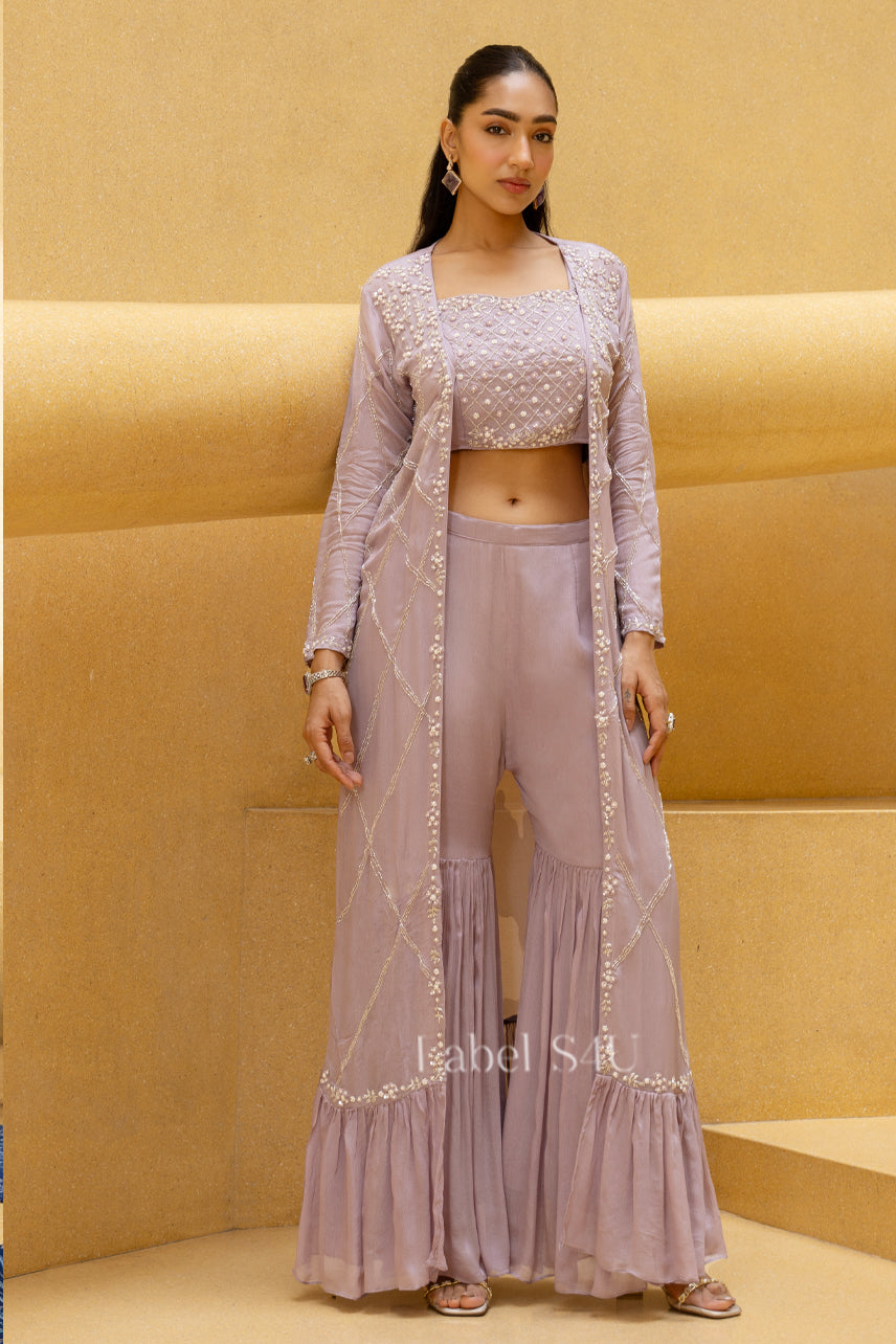 Lavender Grace-Jacket Set – Label S4U